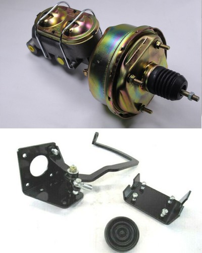 1932 Ford Power Pedal 7" Single Brake Booster Master Cylinder Under ...