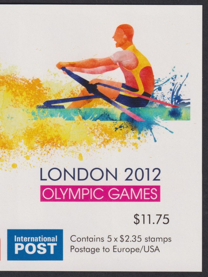 AUSTRALIA - 2012 'LONDON OLYMPICS Rowing' Int. Self Adh Booklet Pane ...