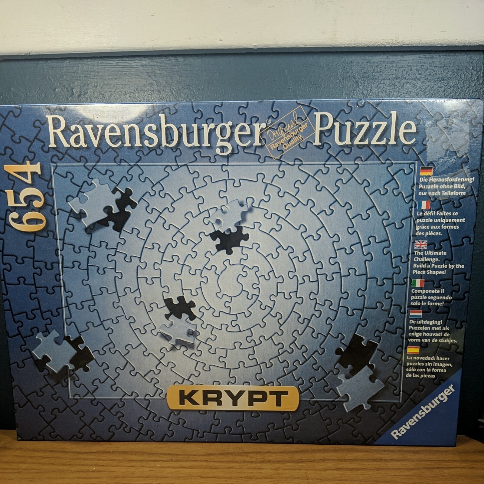 RAVENSBURGER Silver KRYPT Jigsaw Puzzle ULTIMATE CHALLENGE 20x27” 654 ...