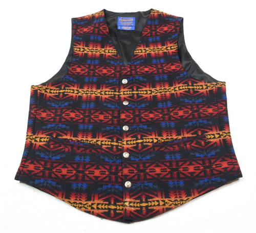 Vintage Pendleton High Grade Western Wear Vest Mens Small Aztec Print ...
