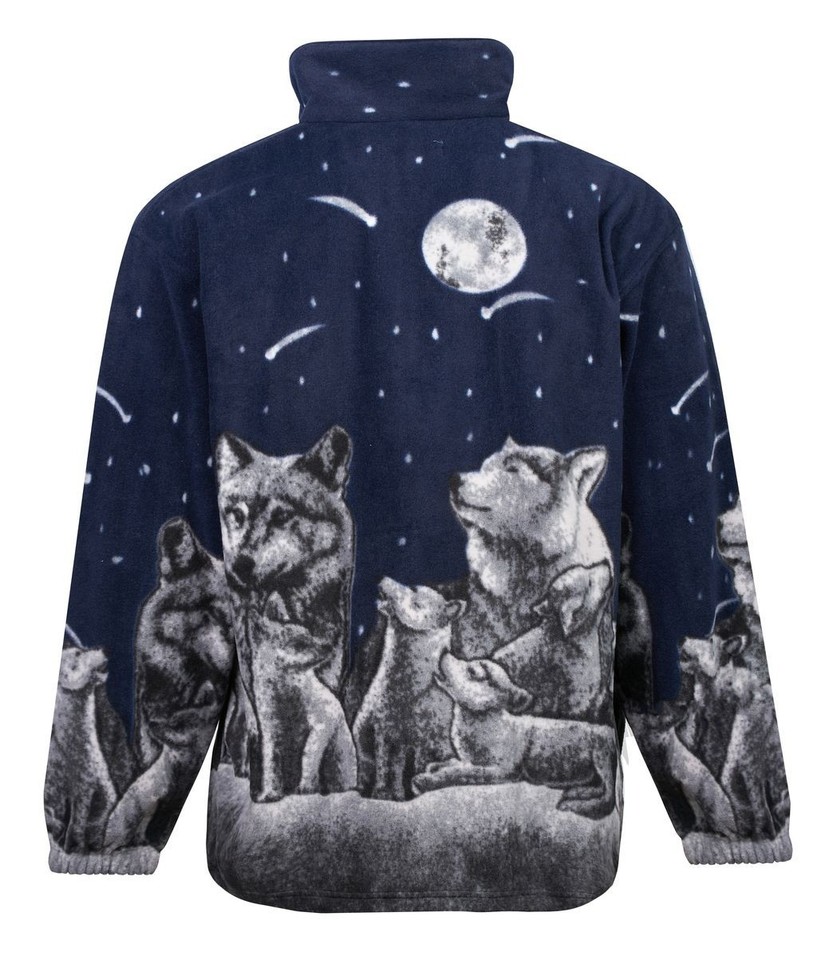 Unisex Animal Print Camouflage Wolf Jacket - Unlined Fleece Jacket ...