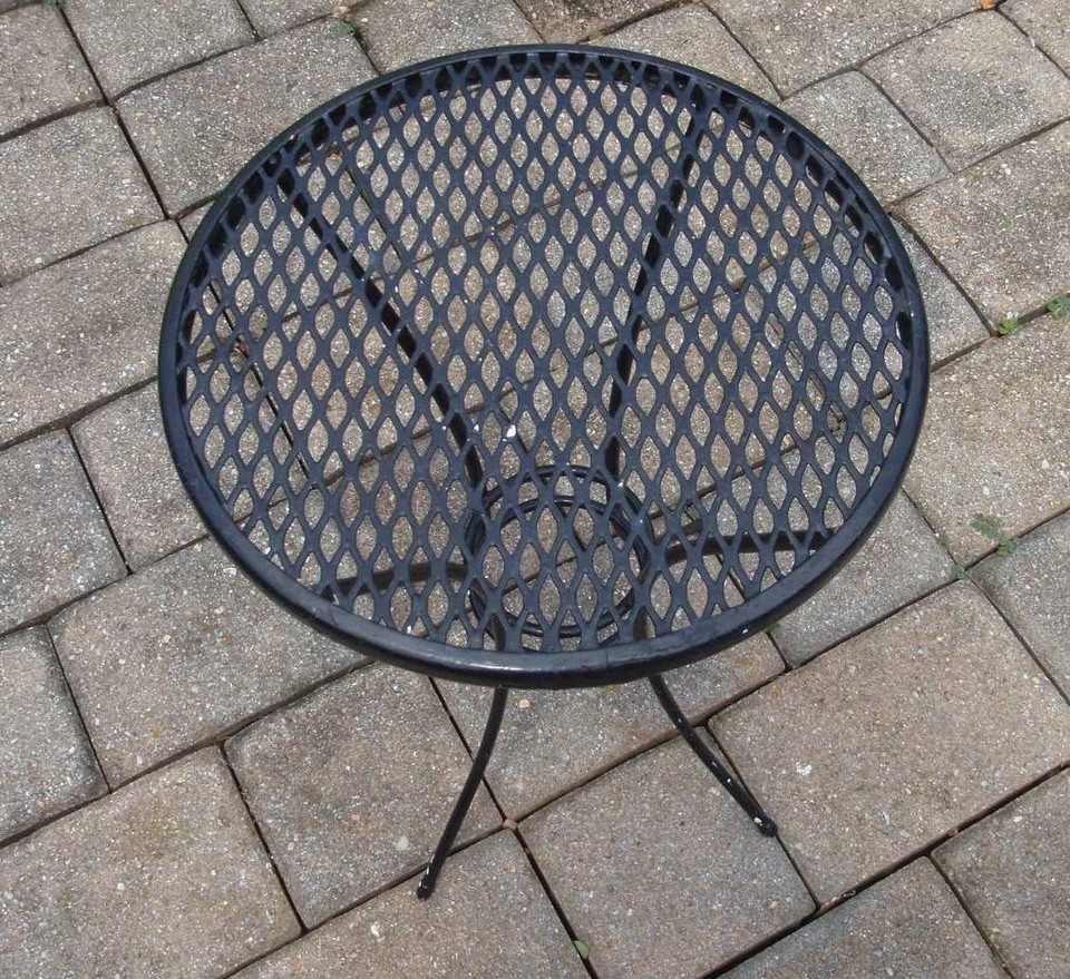 vintage Homecrest mid-century siesta metal wire table and small accent ...