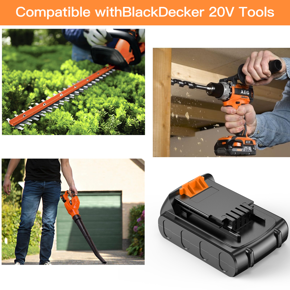 BLACK DECKER 20V MAX LBXR20 LB20 LBX20 LCS1620 Battery 1.5Ah Lithium ...