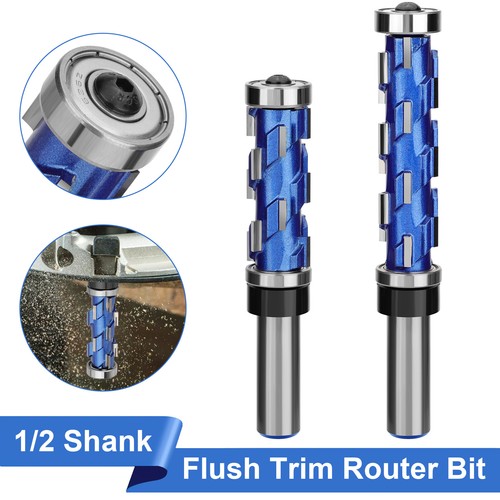 2-9/16" Flush Trim Top & Bottom Bearing Router Bit 1/2" Shank Wood ...