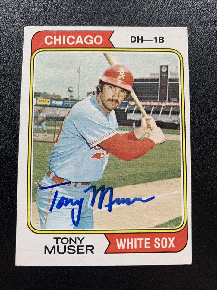 Tony Muser Signed 1974 Topps #286 Card Chicago White Sox Autograph COA ...