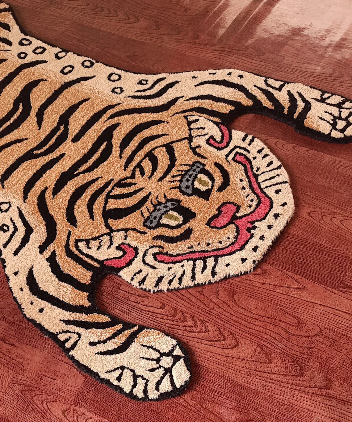 Tibetan Tiger Rugs 4x6 Feet Handmade 100% Woolen Hand Tufted For Home ...
