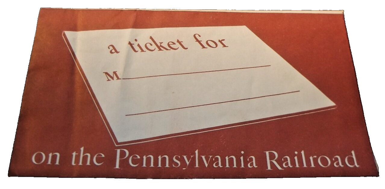 JULY 1943 PRR PENNSYLVANIA RAILROAD UNUSED TICKET ENVELOPE | eBay