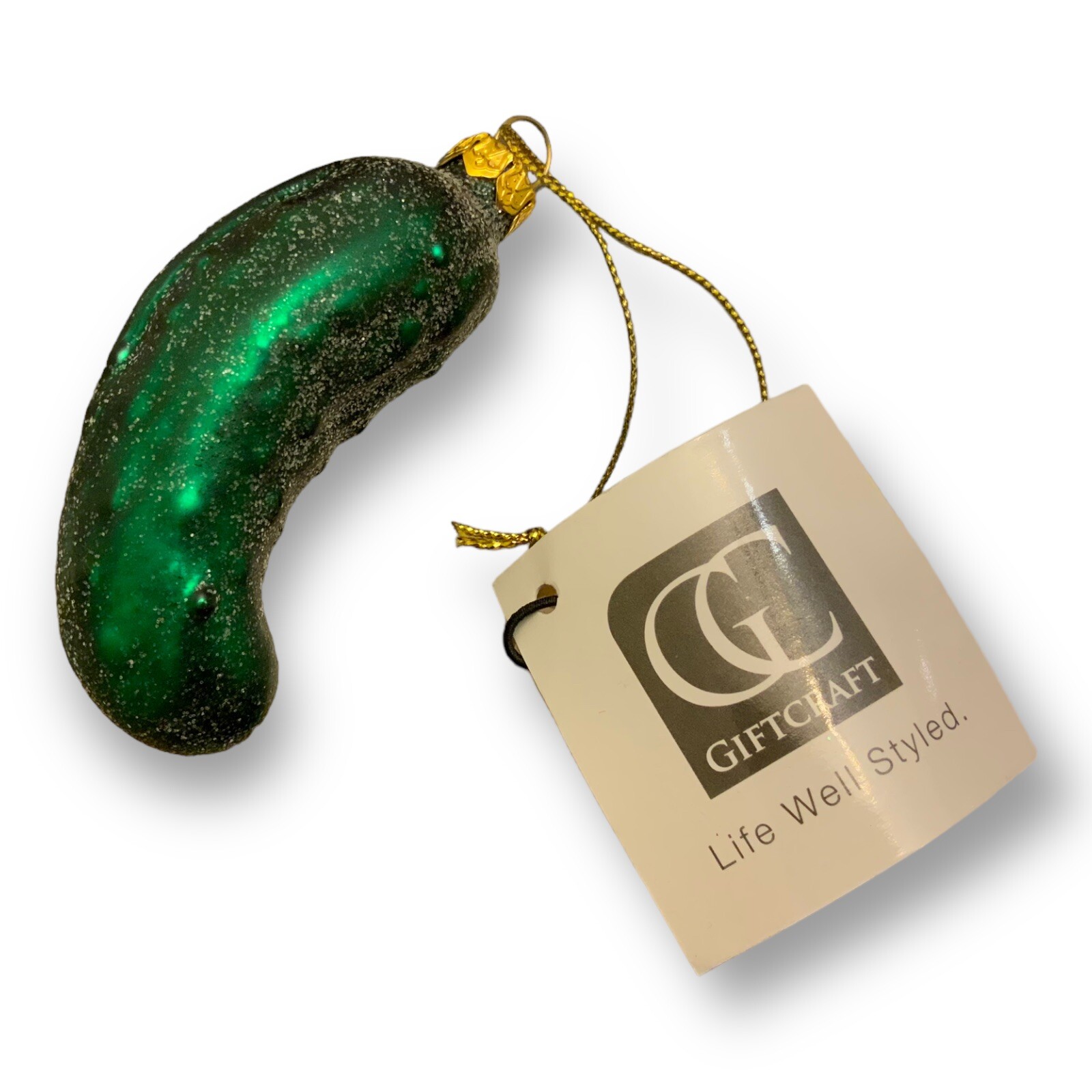 Christmas Pickle Glass Ornament Blown Glass 3.25” Giftcraft | eBay