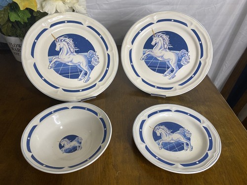 Tienshan Fine China Fantasy Unicorn Dish Collection 1980s Plates Bowls ...