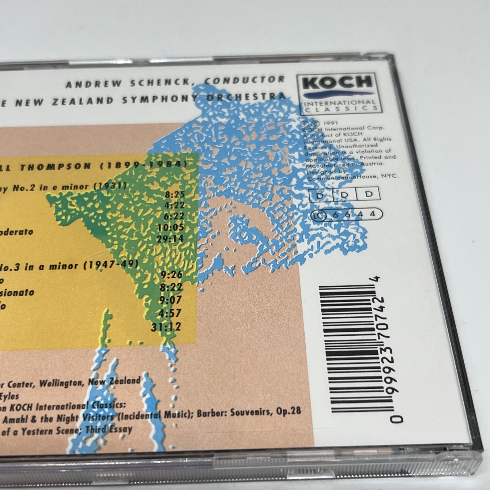 Randall Thompson Symphonies 2 & 3 NZSO Andrew Schenk CD | eBay