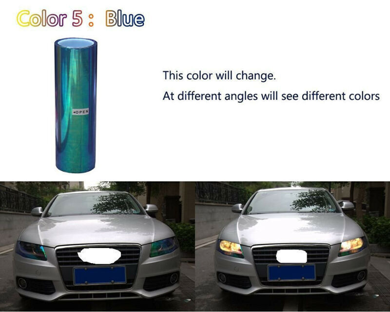 12"x78" Chameleon Colorful Blue Autos Headlight Tail Light Vinyl Tint ...