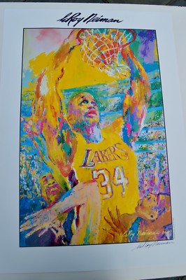 Shaquille O'Neal Shaq Poster Leroy Neiman Signed | eBay