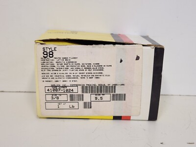 NEW OLD STOCK! GARLOCK G-98 3/8" 9.5MM 1LB COMPRESSION PACKING 41087 ...