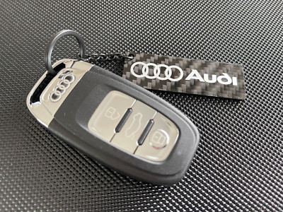 Real Carbon Keyring Keychain with Audi Logo for All Audi A3 A4 A5 S3 ...