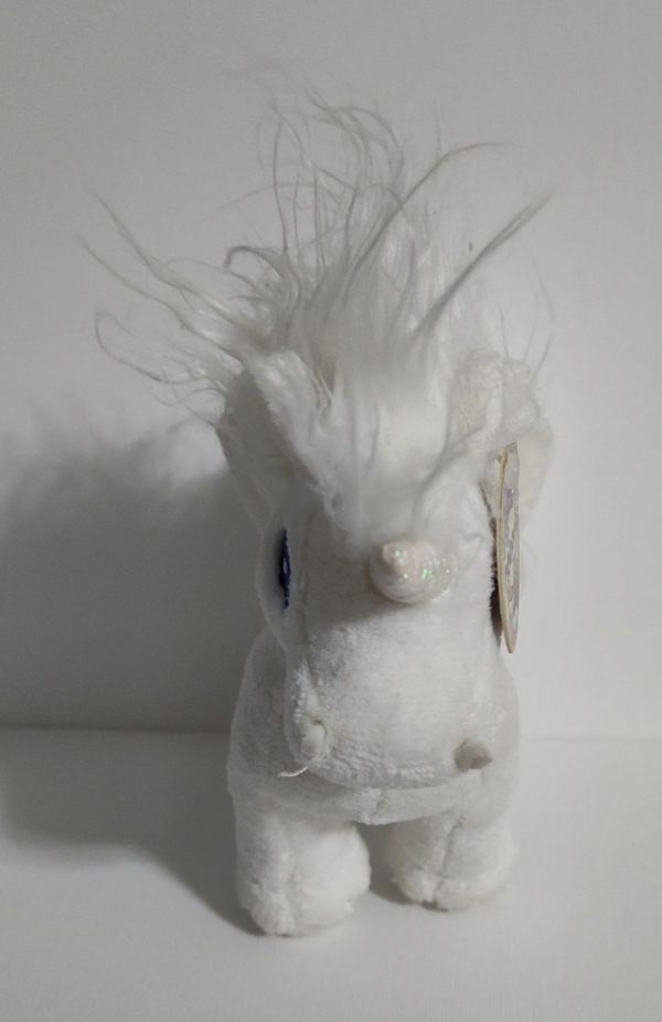Neopets White Uni 2005 Vintage Blue Eyes Plush Unicorn Plushie Toy with ...