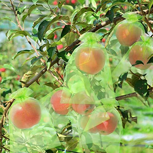 100 Pcs Fruit Protection Mesh Bags Garden Vegetable Netting Bags with ...