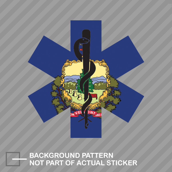 Vermont State Shaped EMT Flag Sticker Decal Vinyl EMS Paramedic VT | eBay