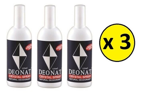 Deonat Crystal Deodorant Spray 125ml X 3 Bottles Natural Deodrant Men ...