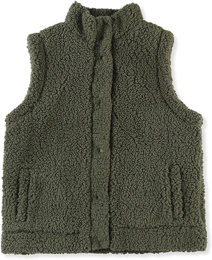Women Sherpa Fleece Jacket Teddy Bear Jacket Heated Sherpa Vest Winter ...