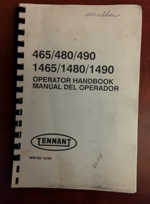 Tennant 465/480/490/1465/1480/1490 Operator Handbook Manual Del ...