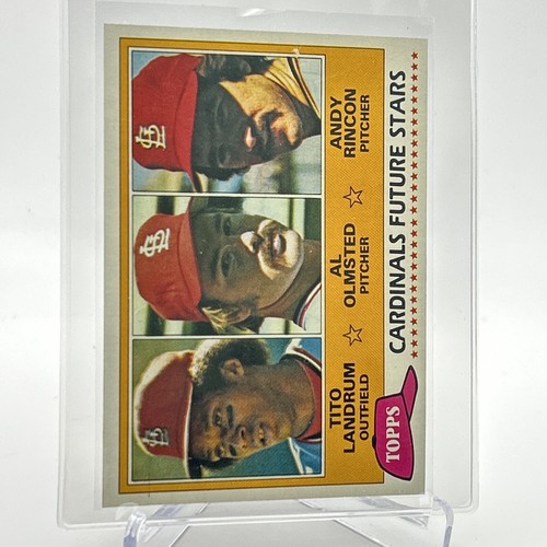 1981 Topps Cardinals Future Stars Rookie Card #244 NM-Mint FREE ...