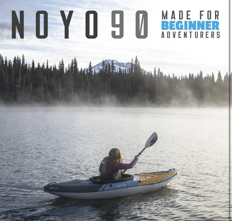 Aquaglide Noyo 90 Inflatable Kayak - 1 Person Touring Kayak with Bag ...