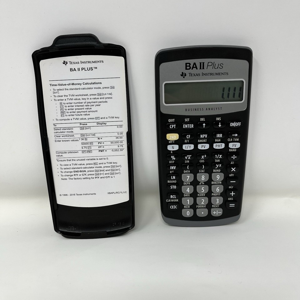 Texas Instruments BA II Plus Business Analyst Financial Calculator with ...