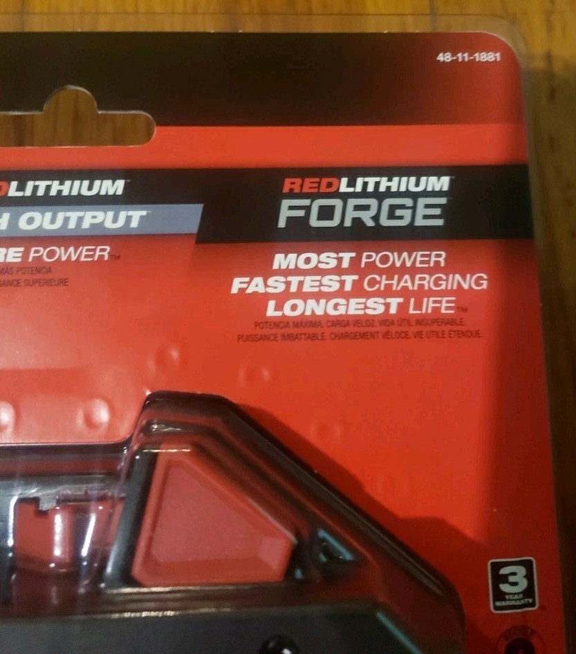 Milwaukee M18 Lithium-Ion REDLITHIUM FORGE XC 8.0 Ah Battery Pack 48-11 ...
