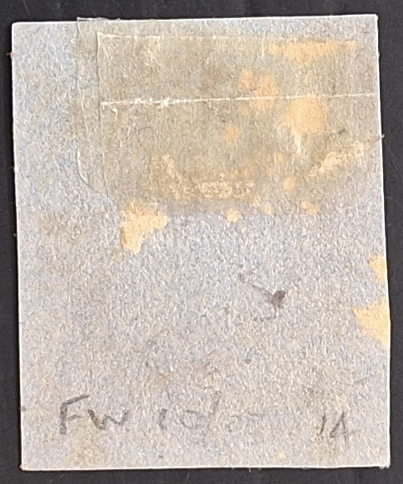 1851 NSW Australia 1d Vermilion Imp Laureate Stamp Bluish medium Wove ...