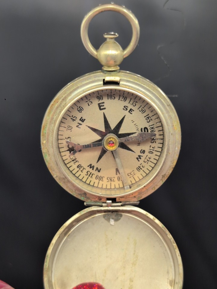WWI/2 US Army nickel US marked pocket compass marked MFR’s Part No. K ...
