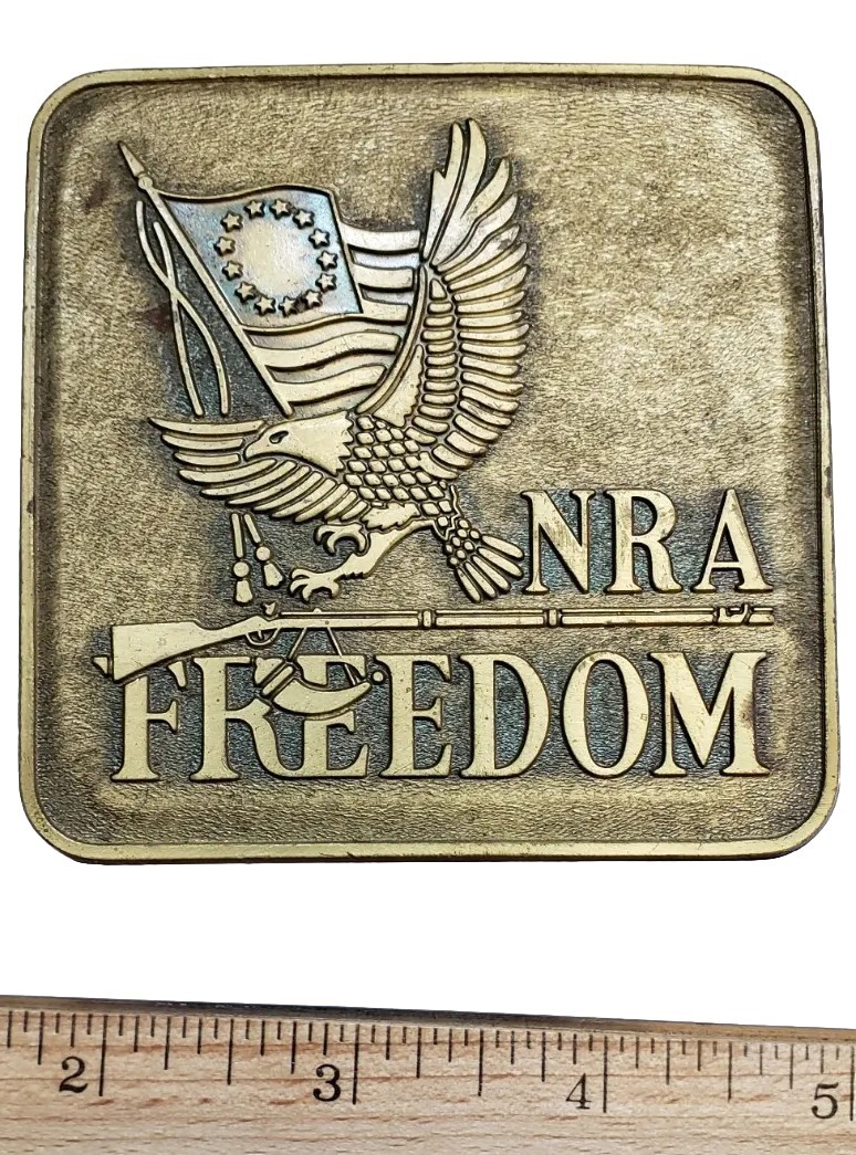 NRA FREEDOM Belt BUCKLE National Rifle Association Pa… - Gem