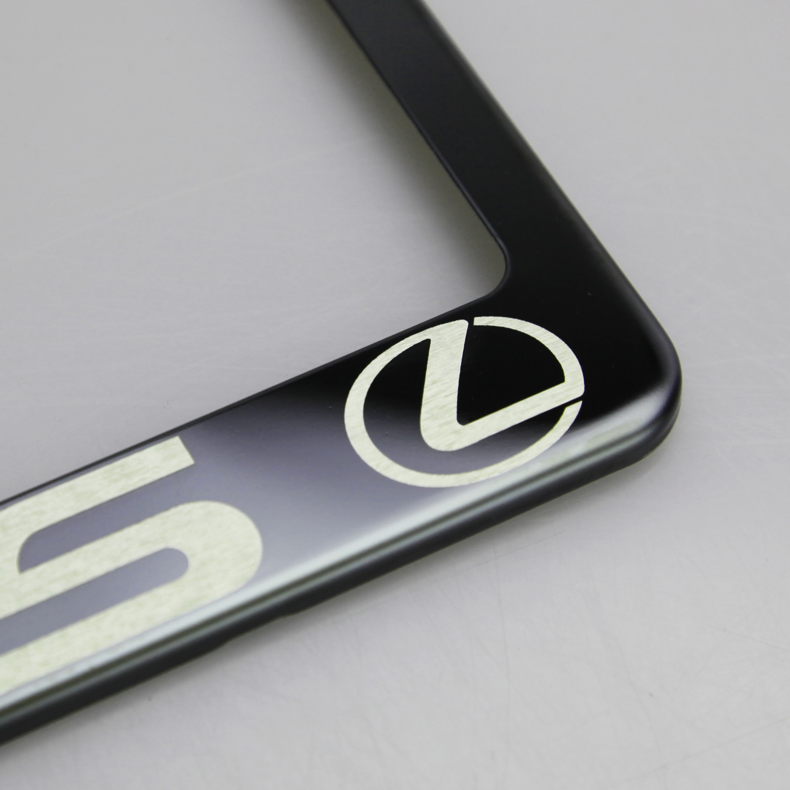 Titanium Gun Metal License Plate Frame GL450 Laser Etched Metal Screw ...