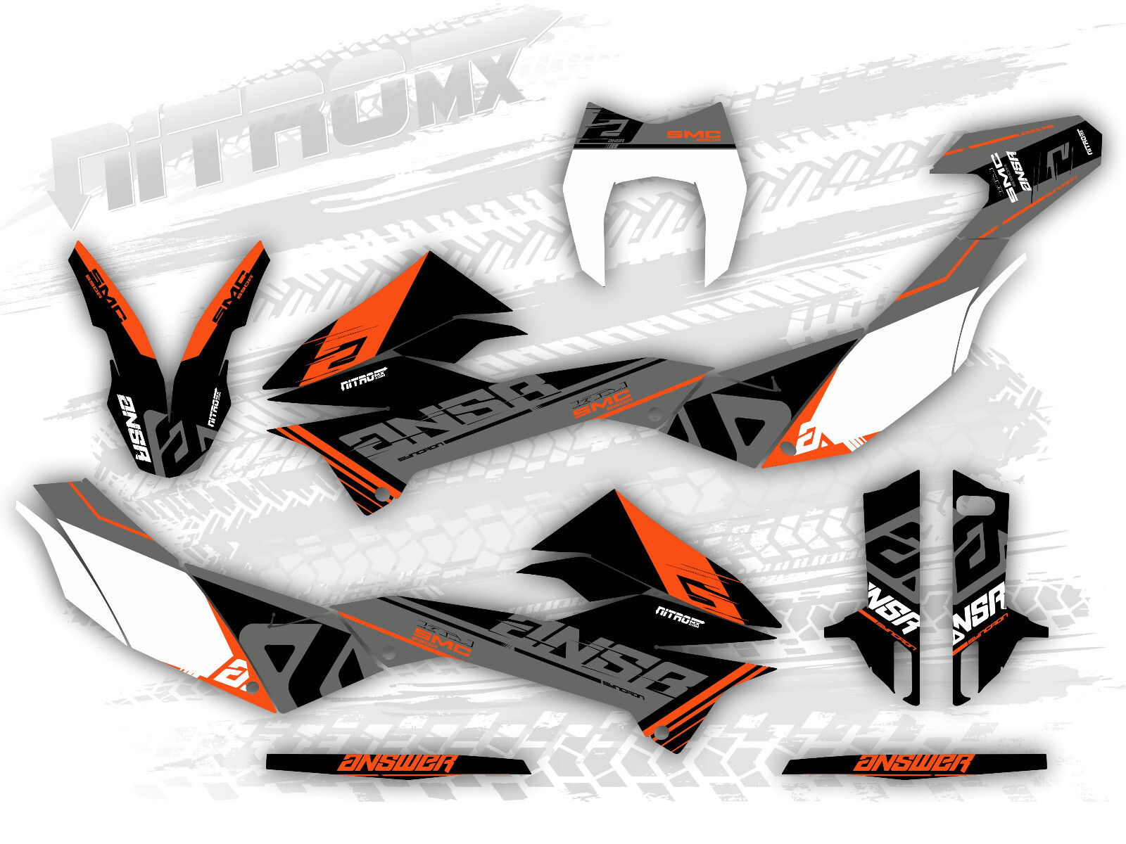 NitroMX Graphic for KTM SMC-R 690 2012 2013 2014 2015 2016 2017 2018 ...