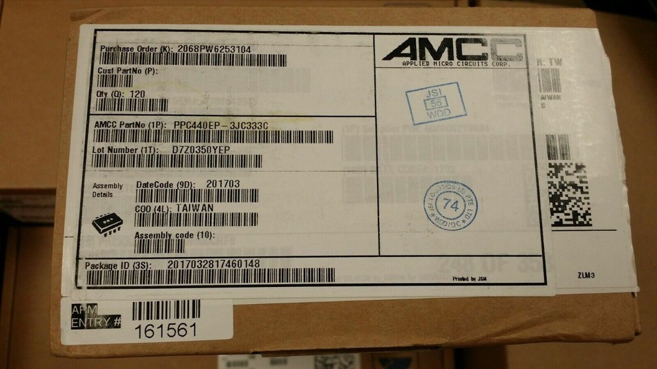 (1PC) PPC440EP-3JC333C AMCC MPU 440EP RISC 16bit 0.13um 333MHz 3.3V 456 ...