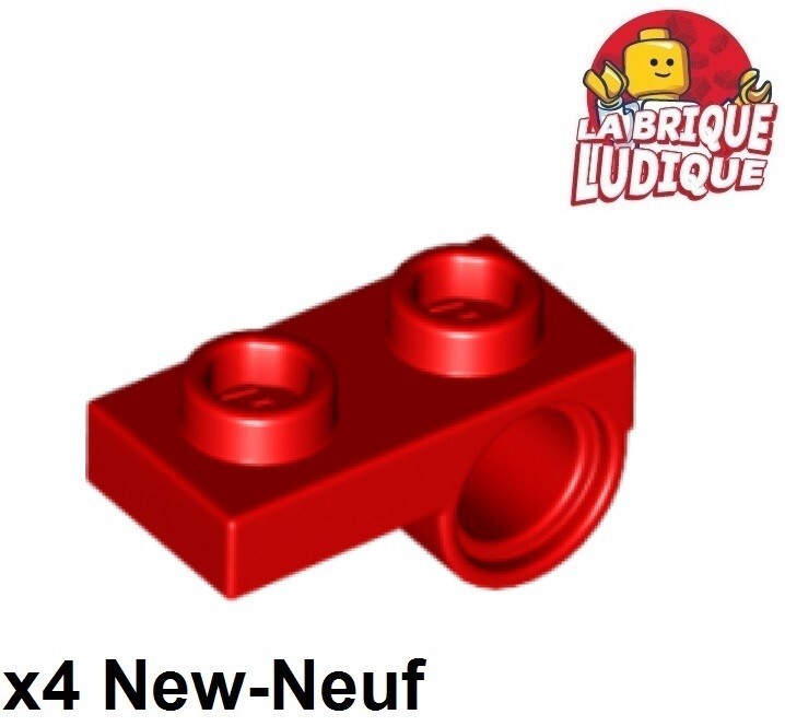 LEGO 4x Flat Modified Plate 1x2 Hole below / Under Pin Hole On Bottom ...