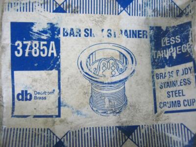 Dearborn Brass 3784A Standard Bar Sink Drain w/ Strainer Brass Body ...