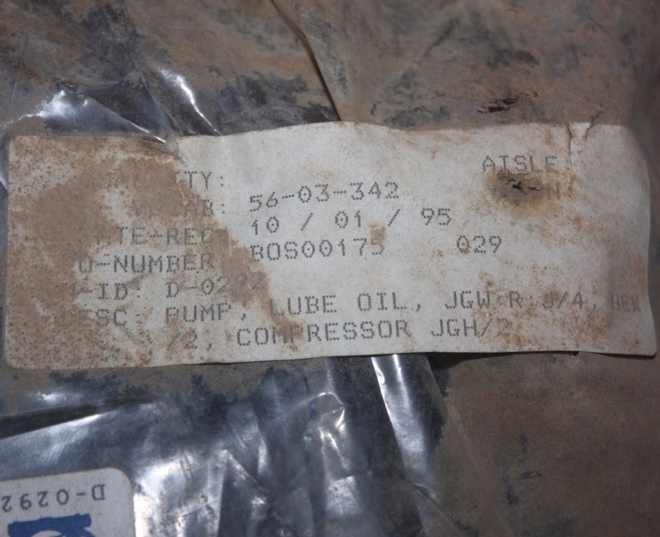 Viking Lube Oil Pump HJ495 20 GPM 1800rpm Ariel Part D292 Internal Gear ...
