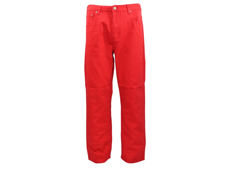 Mens RED Colour Branded Georgio Peviani G Denim True Star Comfort Fit ...