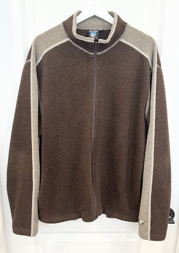 Kuhl Alpaca Fleece Full Zip Sweater Jacket Brown Tan Men’s Size XL | eBay