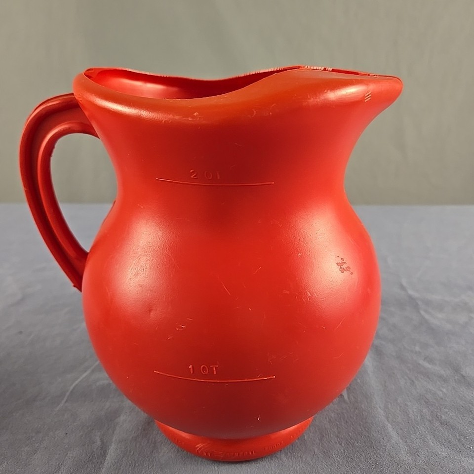 Vintage Plastic Red Kool-Aid Pitcher & 2 Red Cups Circa 1980s General ...