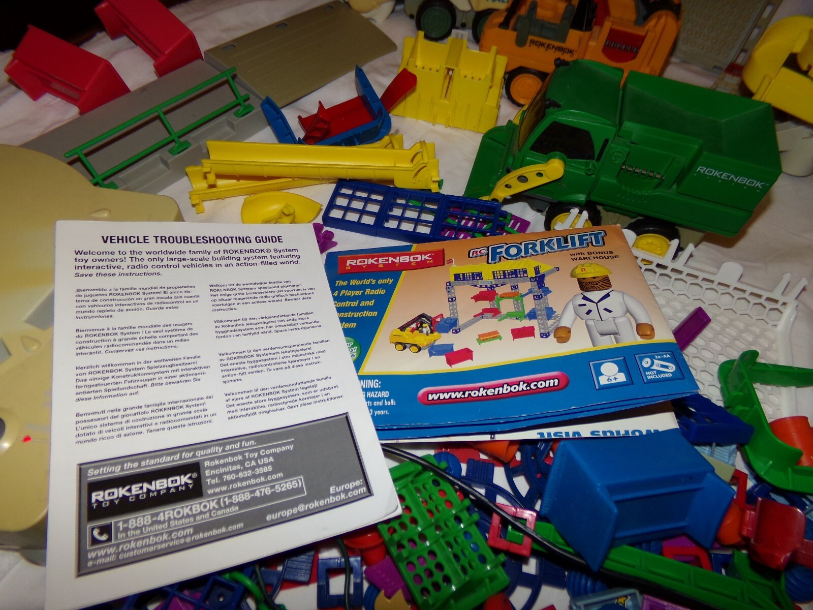 Rokenbok Building HUGE Lot 256 Pcs Forklift Toy Construction RC Remote ...