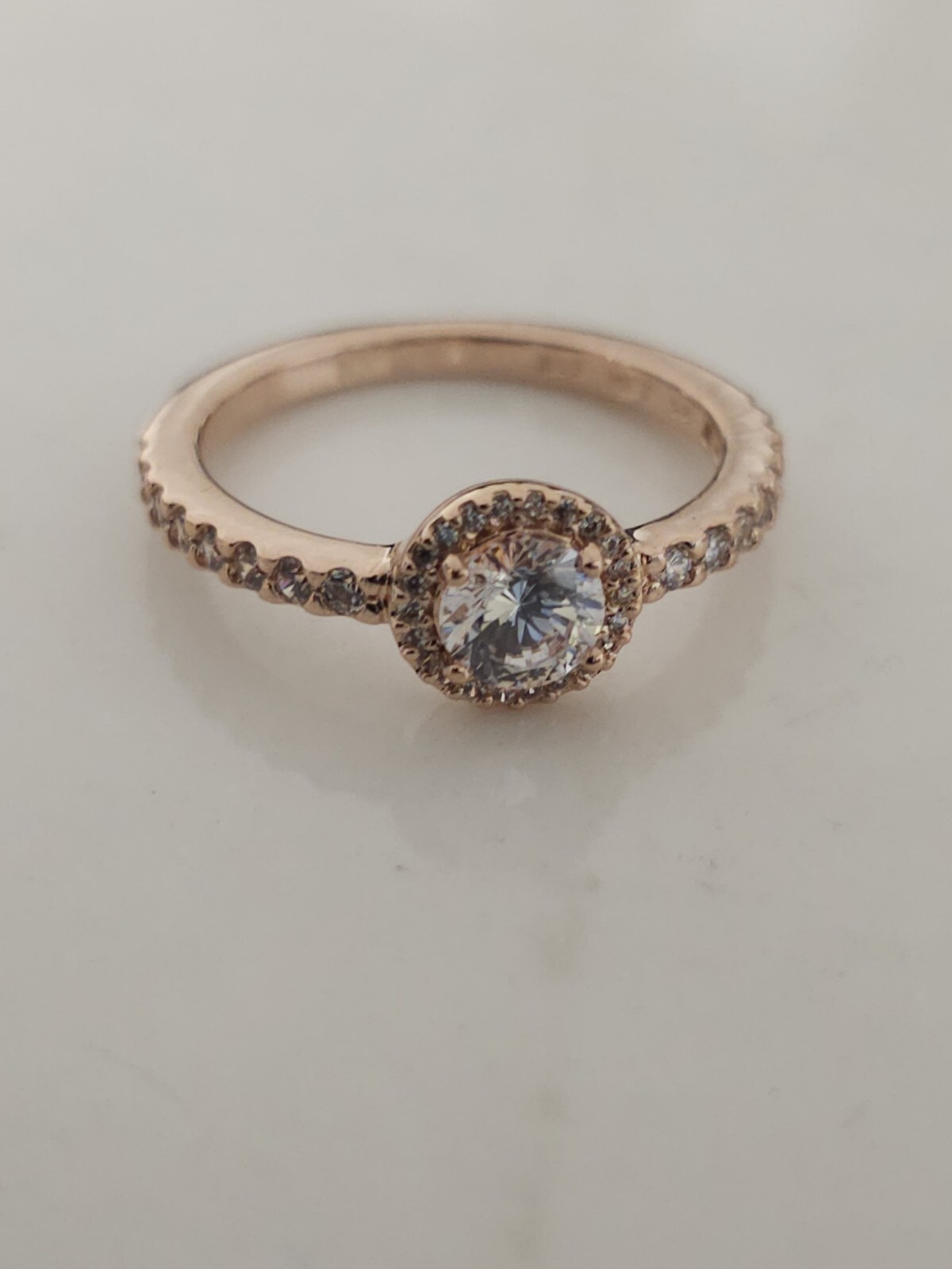 AUTHENTIC PANDORA CLASSIC SPARKLE HALO RING #188861C01-54 US SIZE 7 | eBay