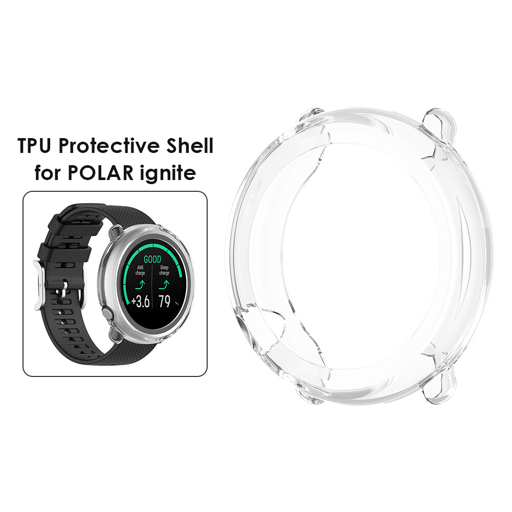 TPU Protective Case for POLAR Ignite Smart Watch Bumper Cover (White ...