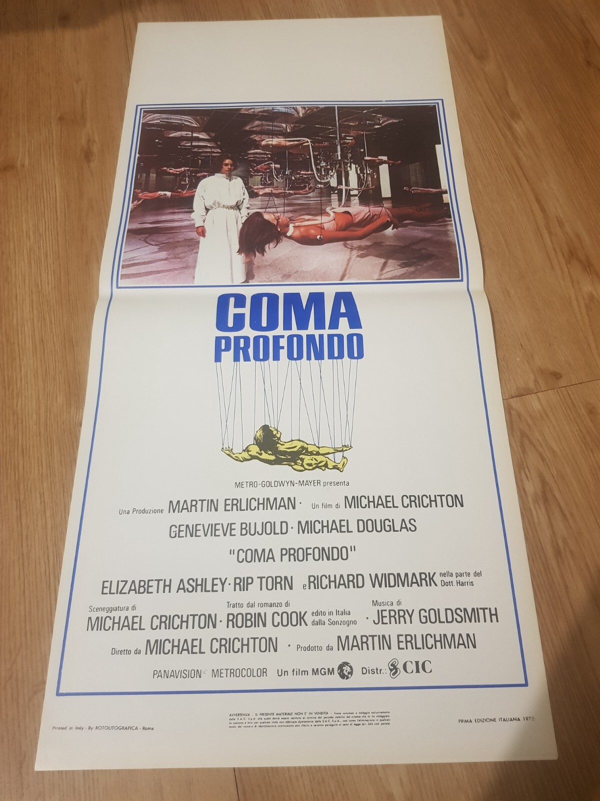 COMA original italian SMALL poster 1978 Geneviève Bujold Michael Douglas | eBay