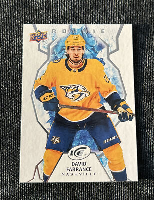 2021-22 Upper Deck UD Ice Rookies #115 David Farrance Nashville ...