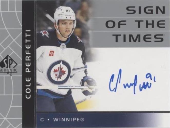 2022-23 SP Authentic - 2002-03 Retro Sign of the Times #RSOTT-PE Cole ...