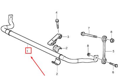 PORSCHE CAYENNE 92A Stabilisator vorn 95534370181 955.343.701.81 NEU ...