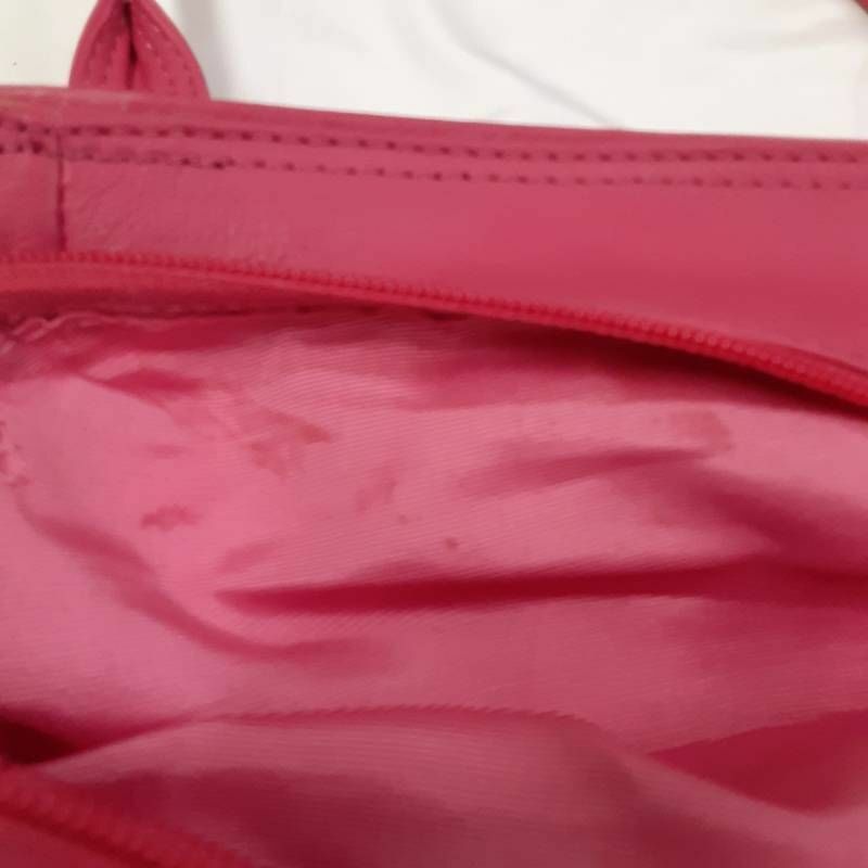 Clarks Hand Bag Womens Pink Leather Phone Pocket Embellished Dual ...
