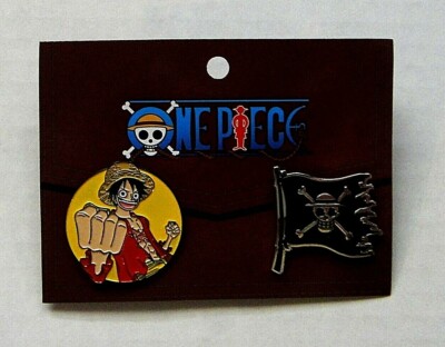 Japanese Anime One Piece Enamel Pins (sold as pair or individually) new ...