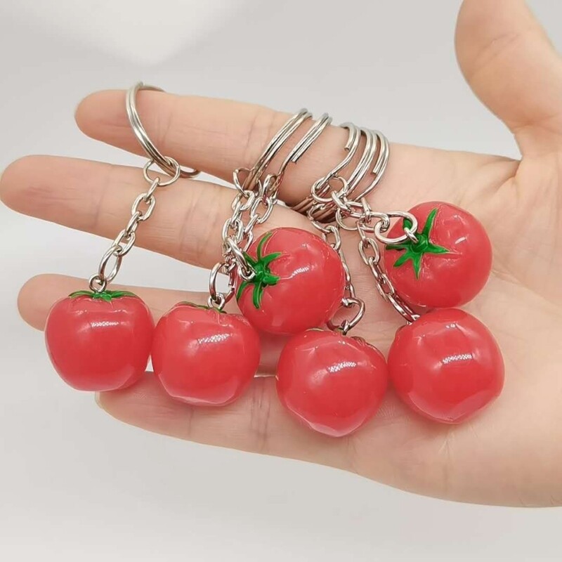 Simulation Tomato Charm Keychain Ornament Car Decoration for Handbag ...